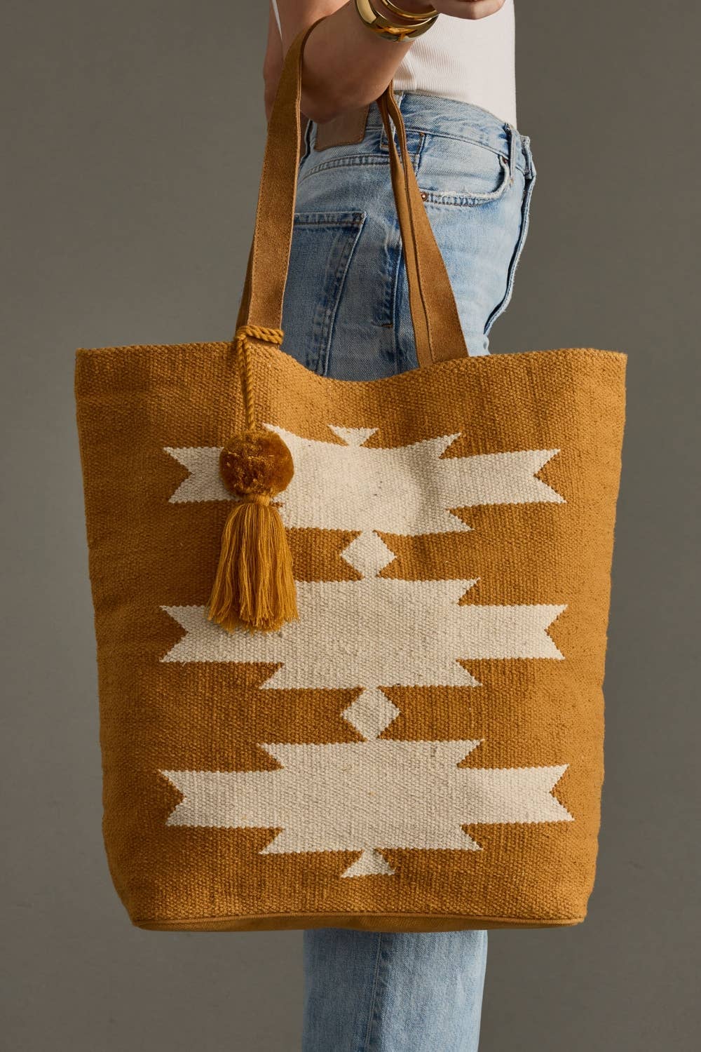 Camel & Cream Aztec Tote – Cypress & Creed